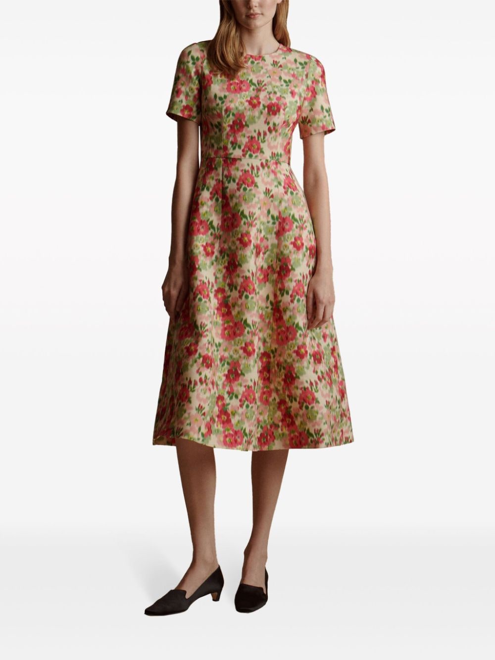 ADAM LIPPES Adam Lippes Eloise Floral-Print Flared Dress