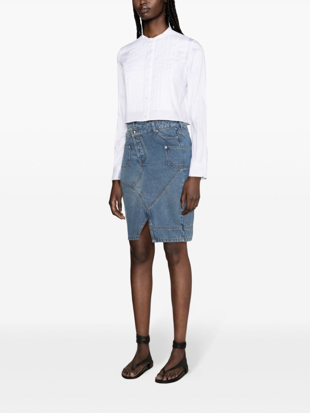 ZADIG&VOLTAIRE Jinko Denim Midi Skirt
