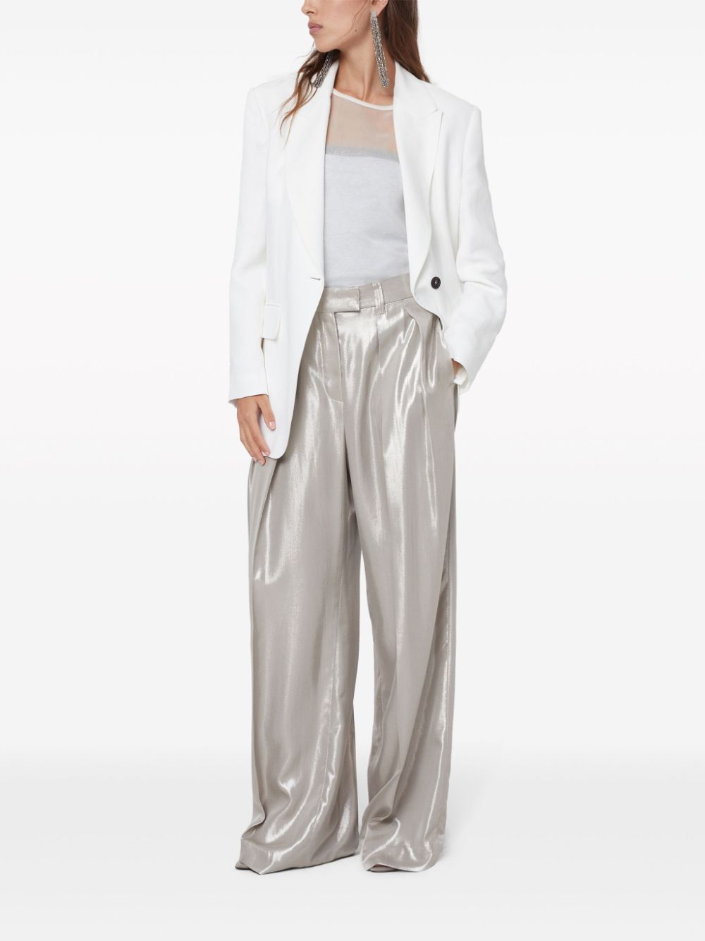 BRUNELLO CUCINELLI Brunello Cucinelli Sheer Sleeveless Blouse