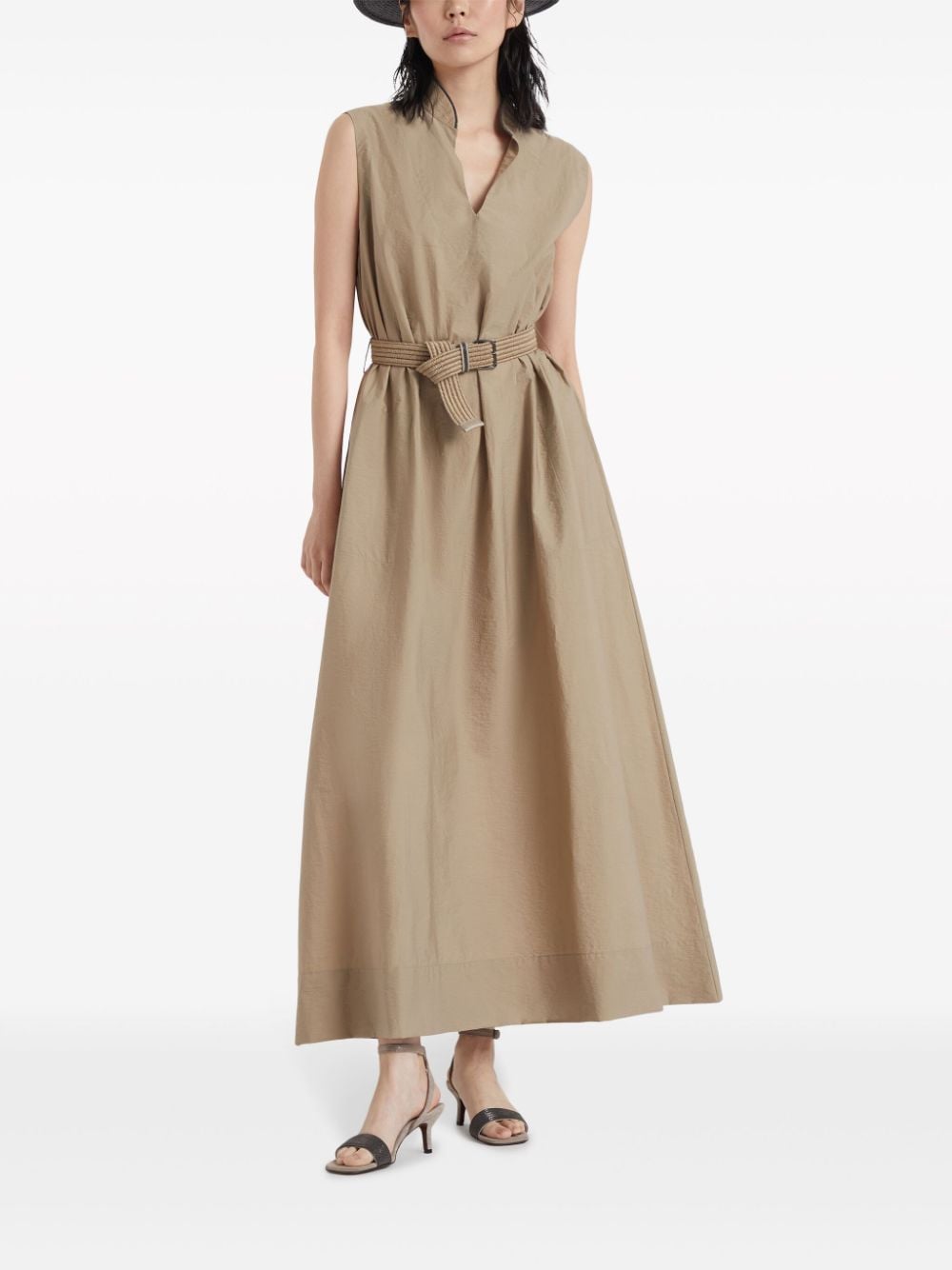 BRUNELLO CUCINELLI Brunello Cucinelli Belted Maxi Dress