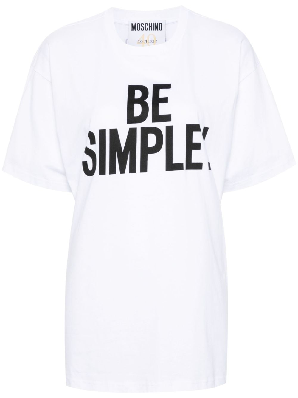 MOSCHINO Moschino Slogan-Print Cotton T-Shirt