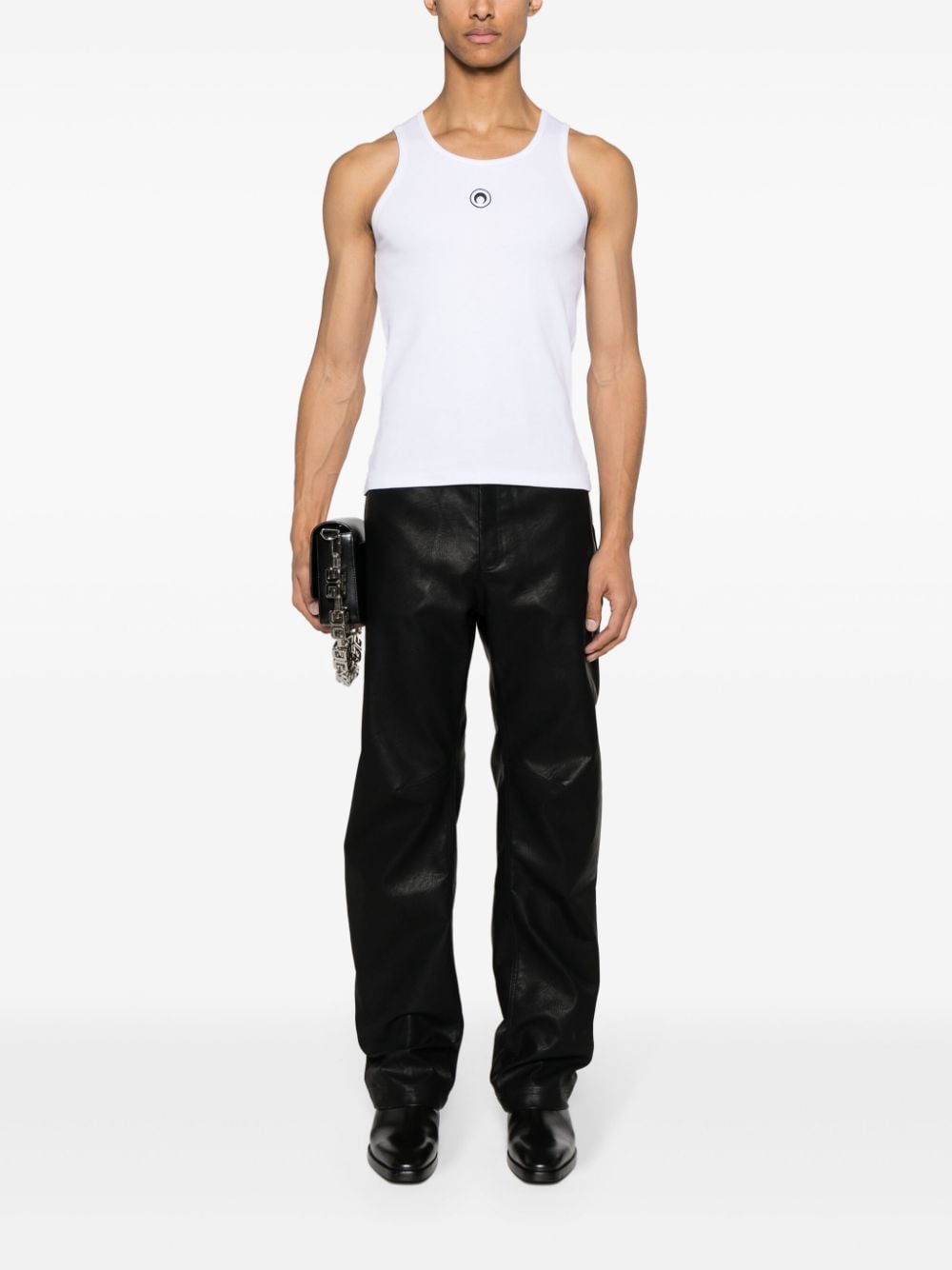 MARINE SERRE Marine Serre Ribbed Cotton Tank Top