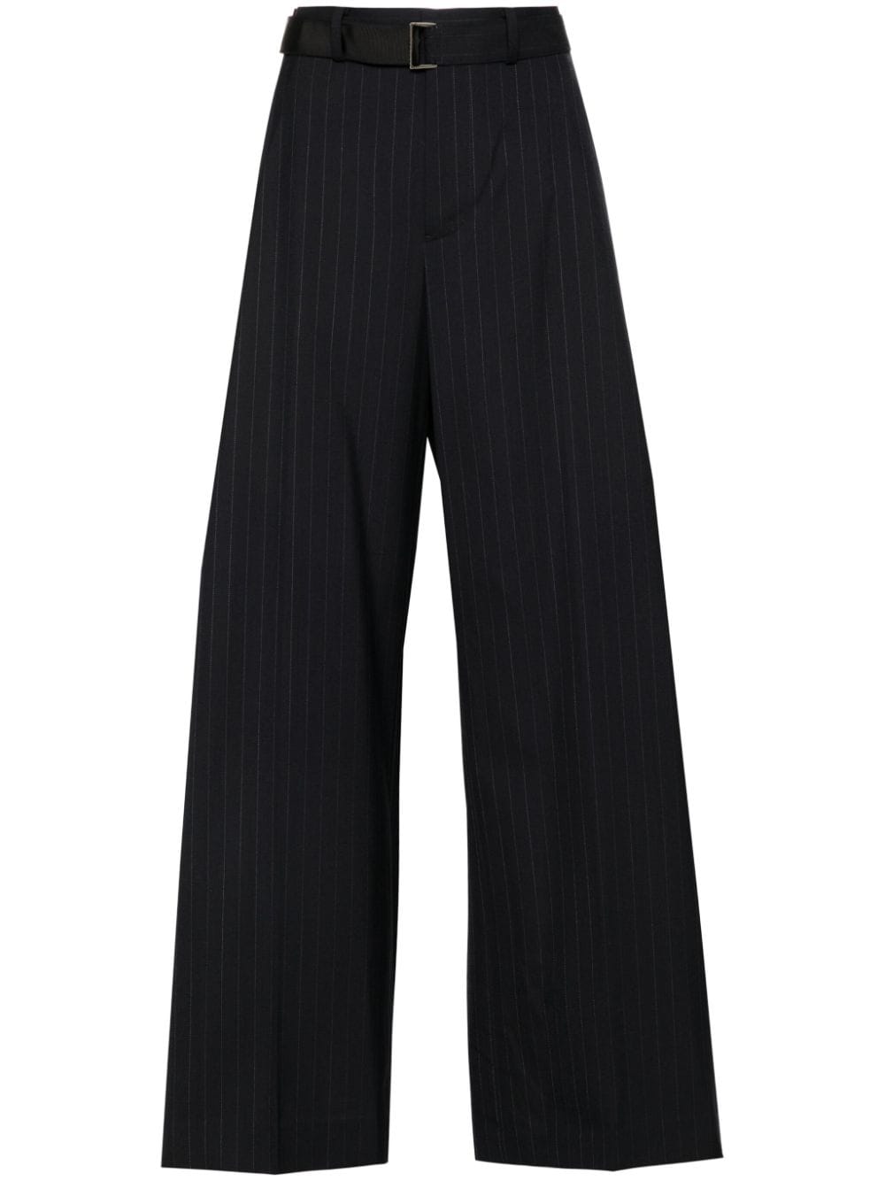 Sacai Wide-Leg Pants In Black - 58% Off | Editorialist