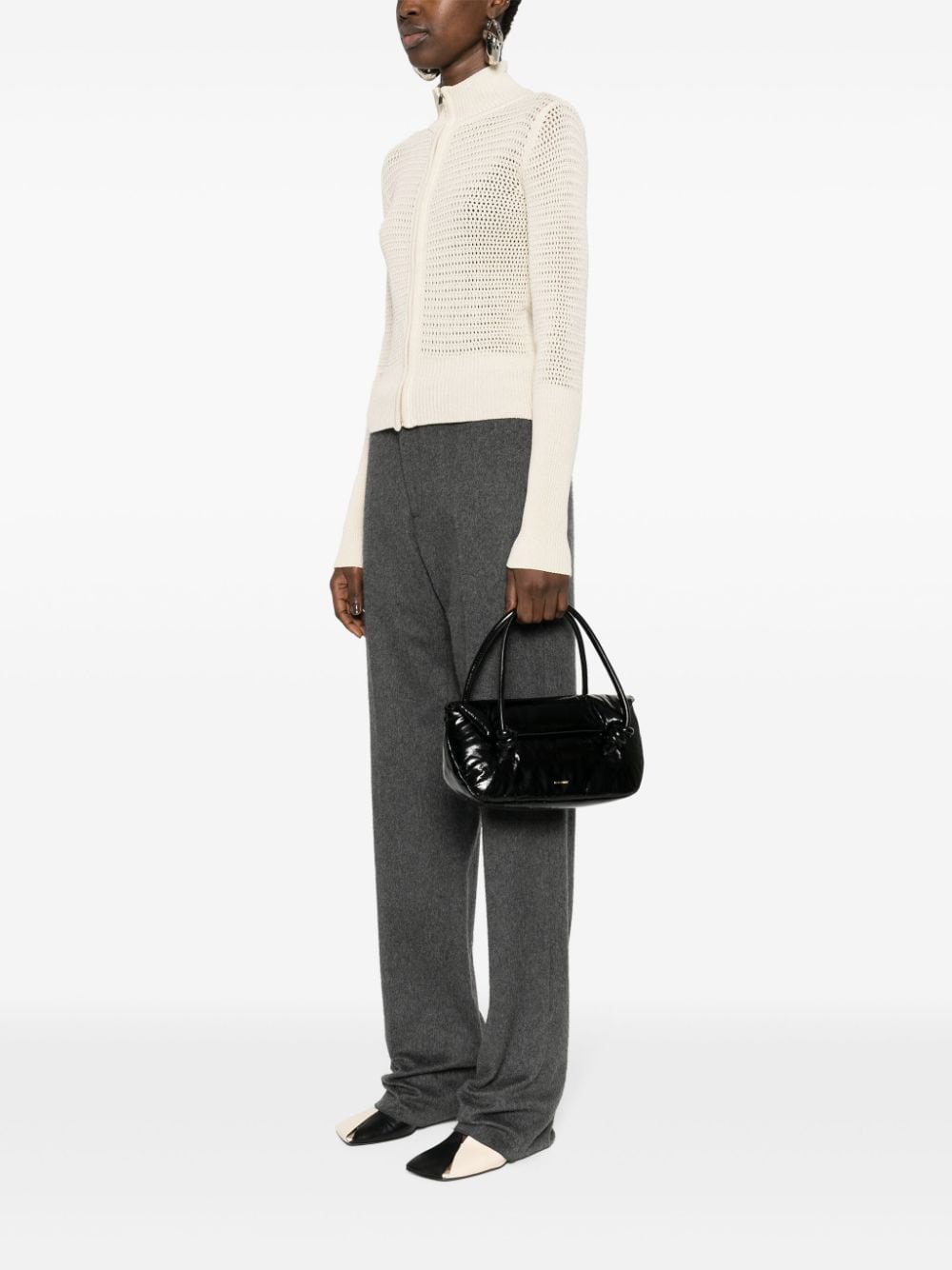 JIL SANDER Jil Sander Padded Leather Shoulder Bag