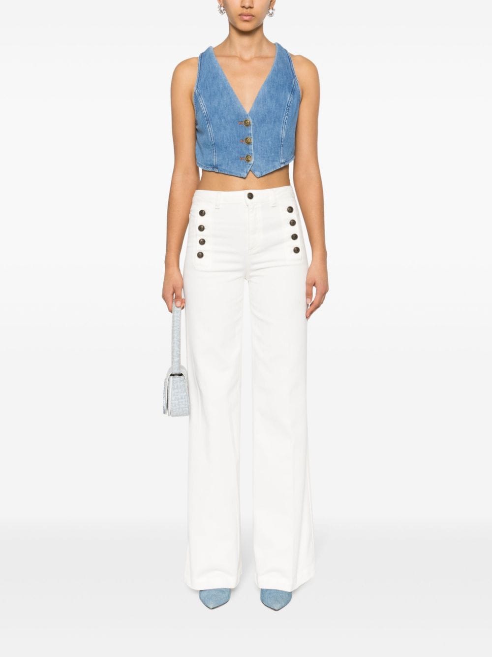 TWINSET TWINSET Button-Up Denim Waistcoat