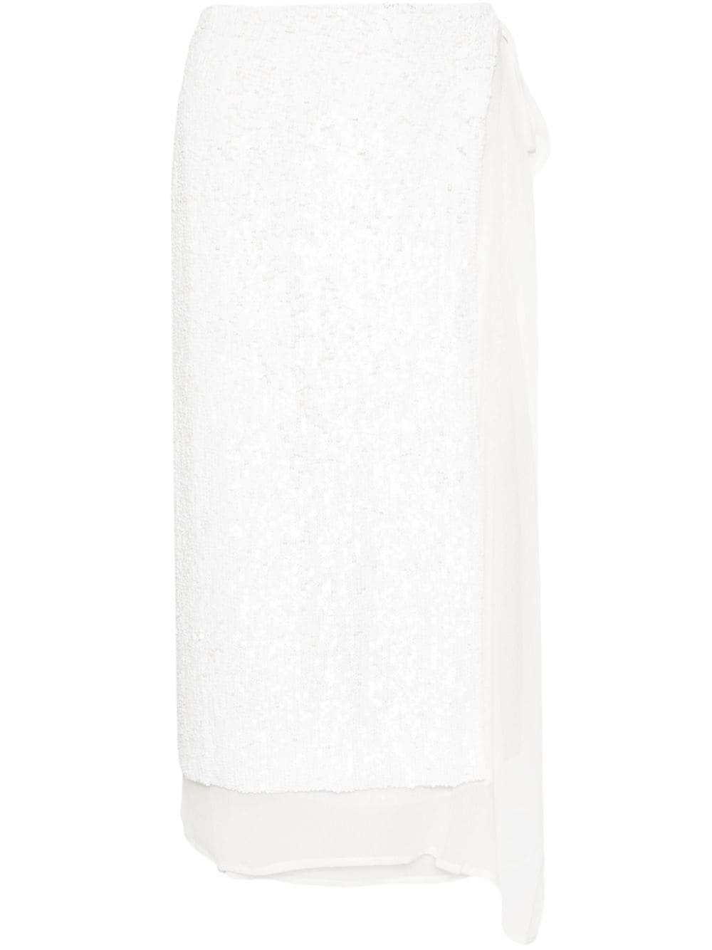 P.A.R.O.S.H P.A.R.O.S.H. Sequinned Wrap Midi Skirt