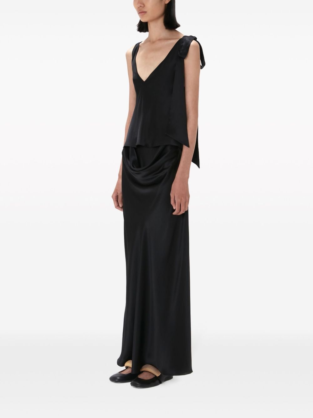 JW ANDERSON JW Anderson Draped Silk Maxi Skirt