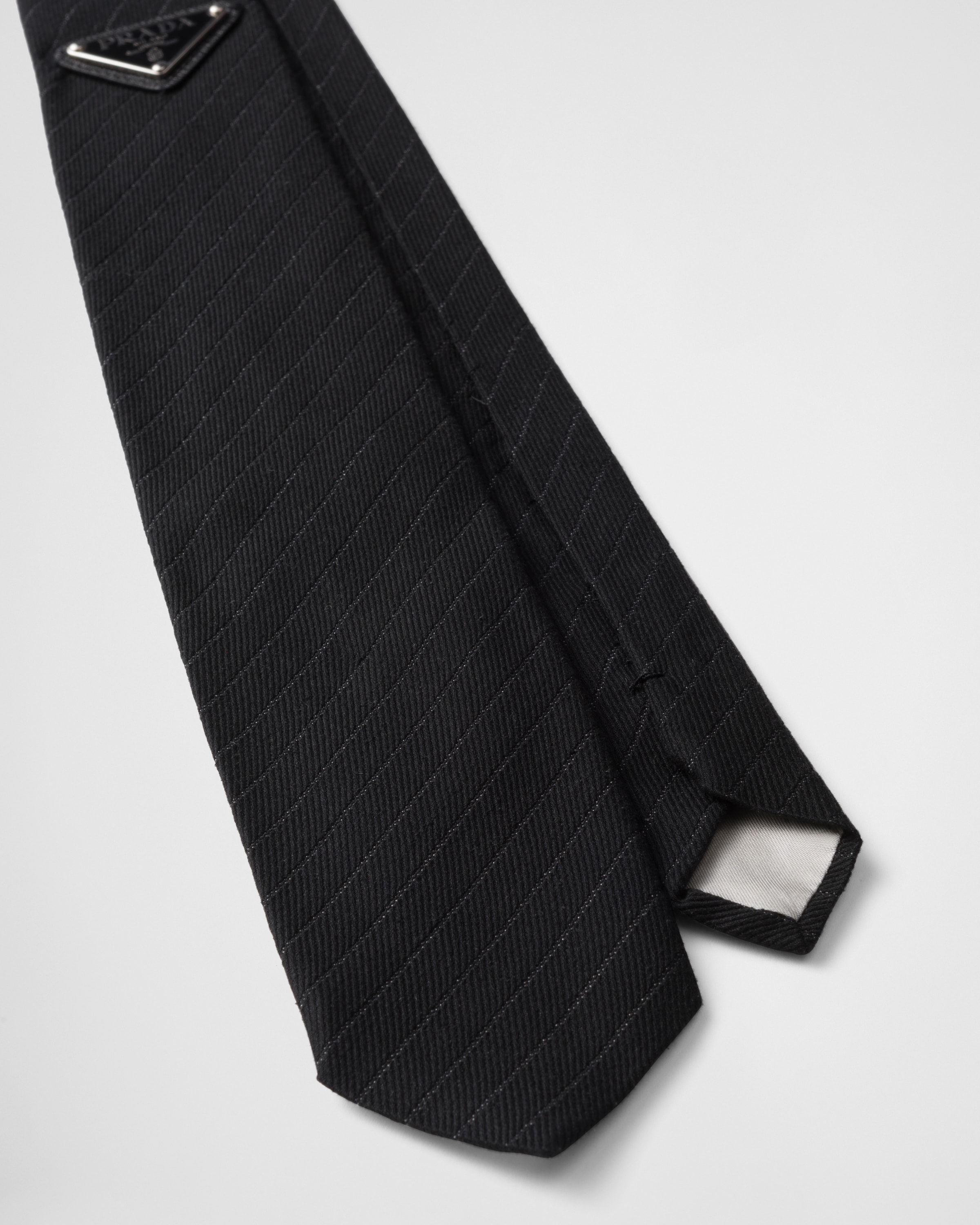 Prada Silk Tie - Black | Editorialist