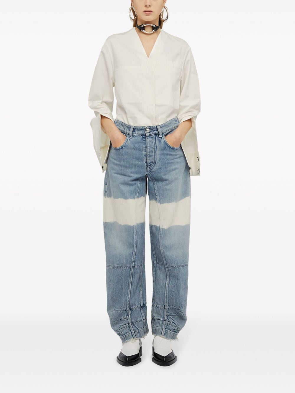 JIL SANDER Jil Sander High-Waisted Color-Block Jeans