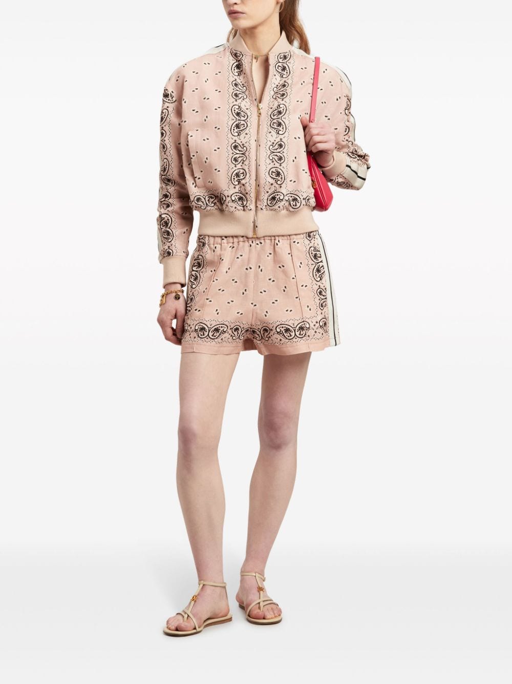 PALM ANGELS Palm Angels Paisley-Print Track Shorts