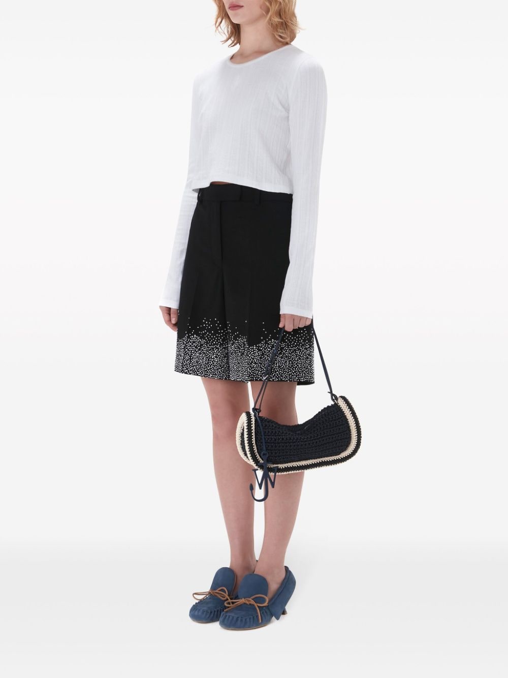 JW ANDERSON JW Anderson Crystal-Embellished Tailored Shorts