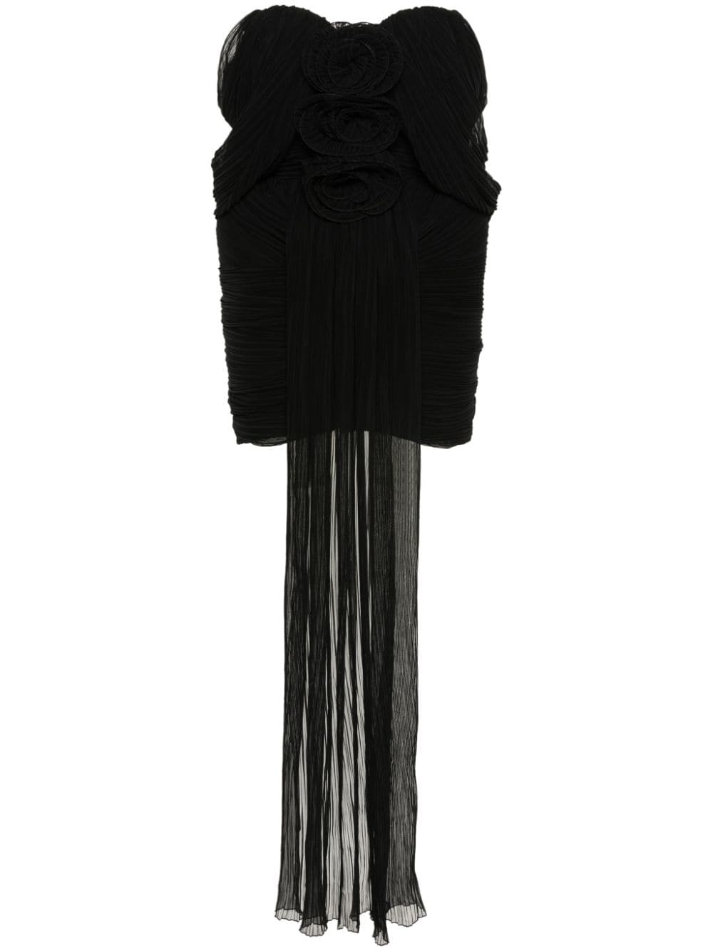 MAGDA BUTRYM Magda Butrym Off-Shoulder Plissé Mini Dress