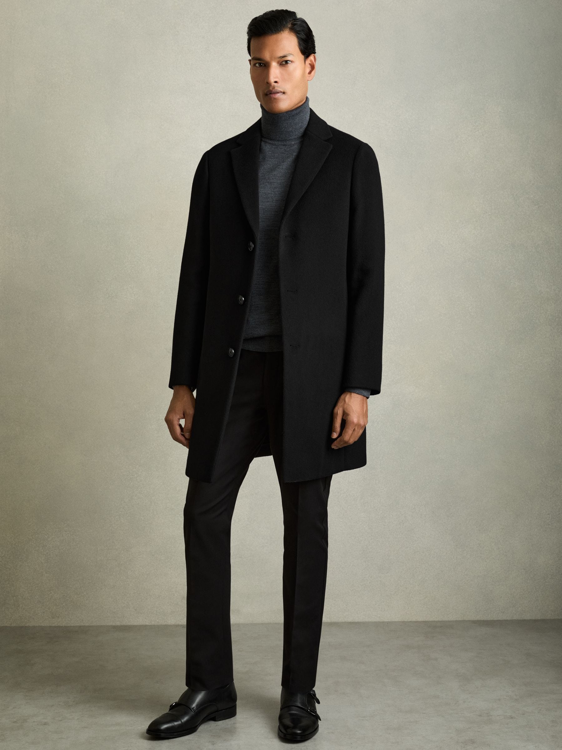 REISS Reiss Gable Wool Blend Epsom Overcoat