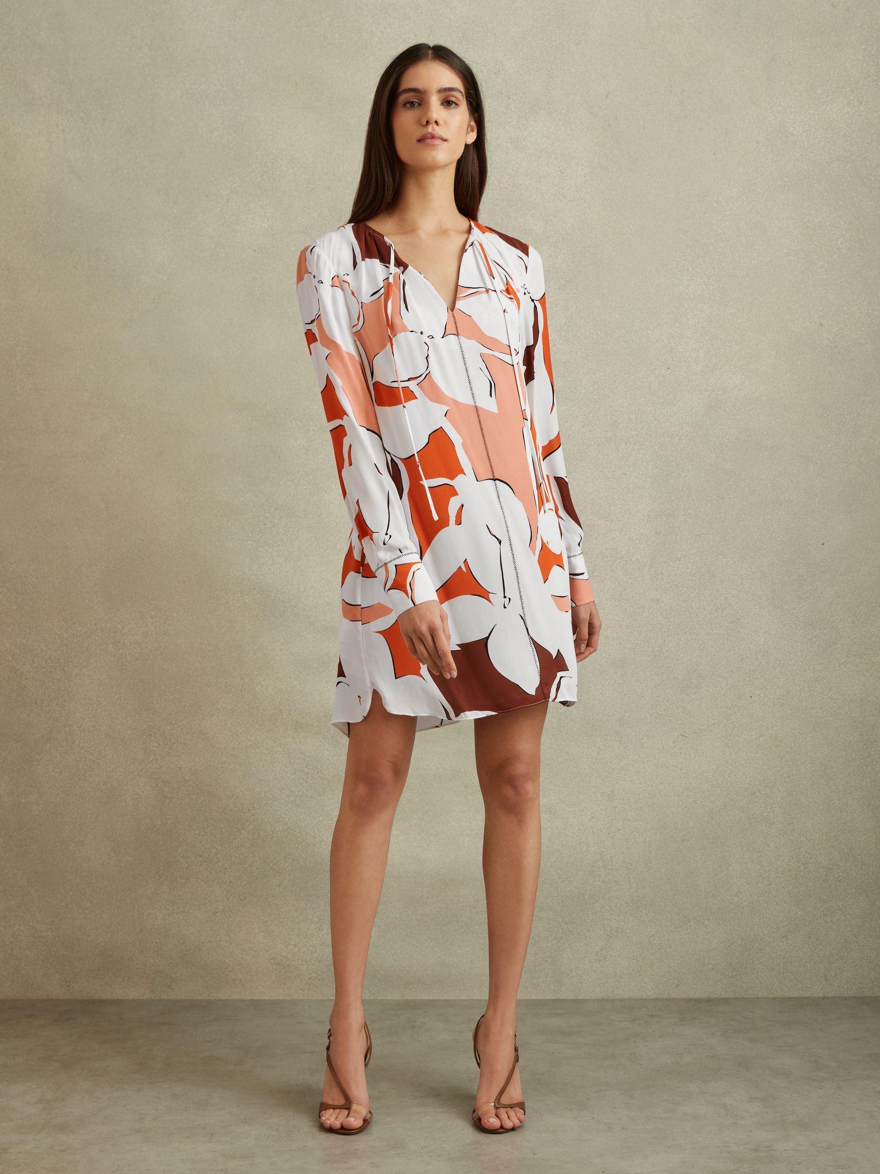 REISS Reiss Tanya Printed Mini Dress