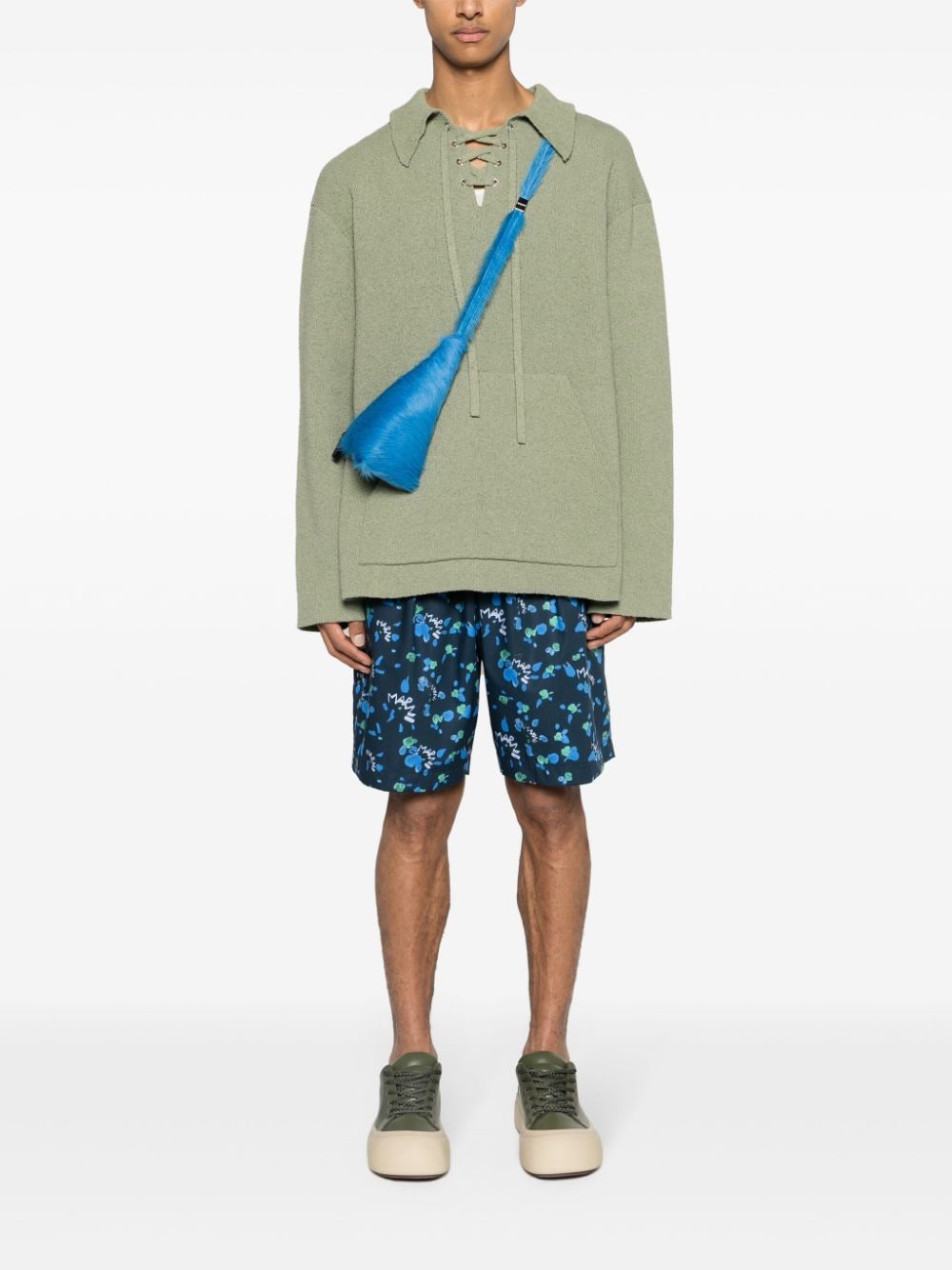 MARNI Marni Abstract Print Deck Shorts