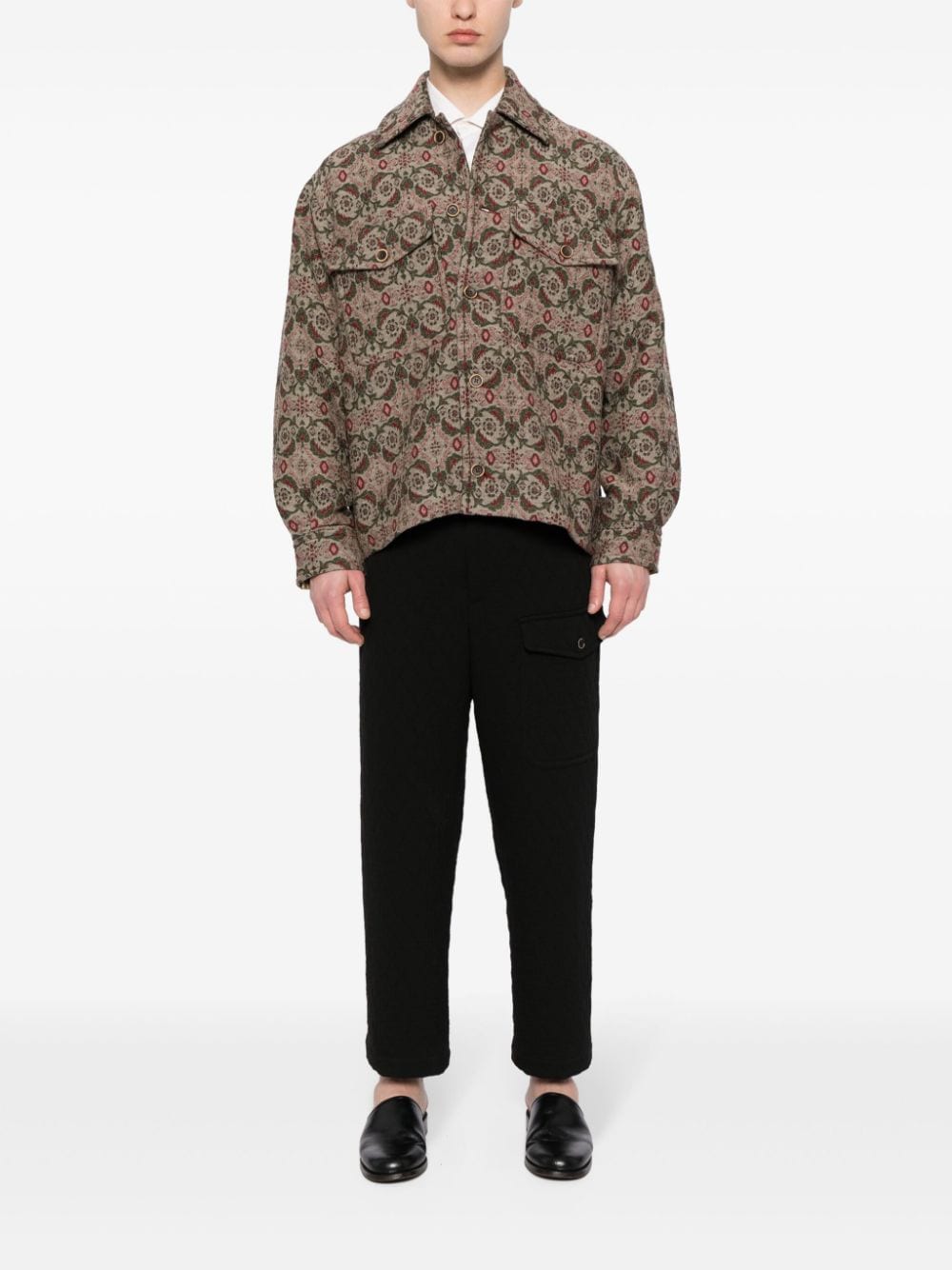 UMA WANG jacquard-pattern shirt jacket