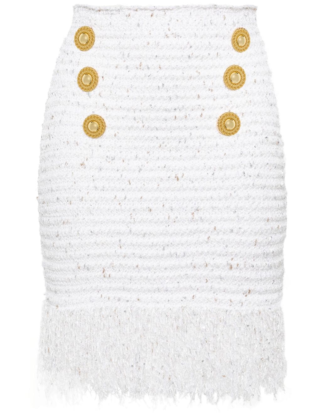 SELF-PORTRAIT Self-Portrait Metallic Boucle Jacket with Detachable Faux Fur Cuffs