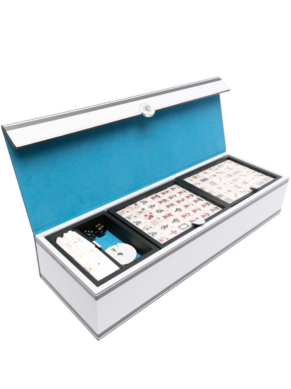 Versace Barocco-Print Mahjong Set In Grey - 23% Off | Editorialist