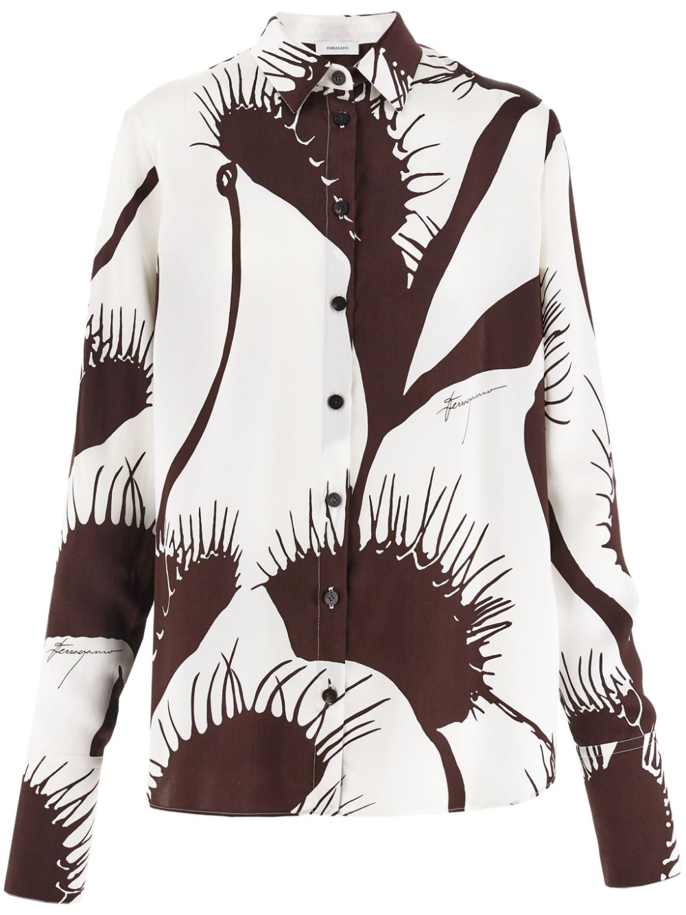 SALVATORE FERRAGAMO Ferragamo Venus-Print Silk Shirt