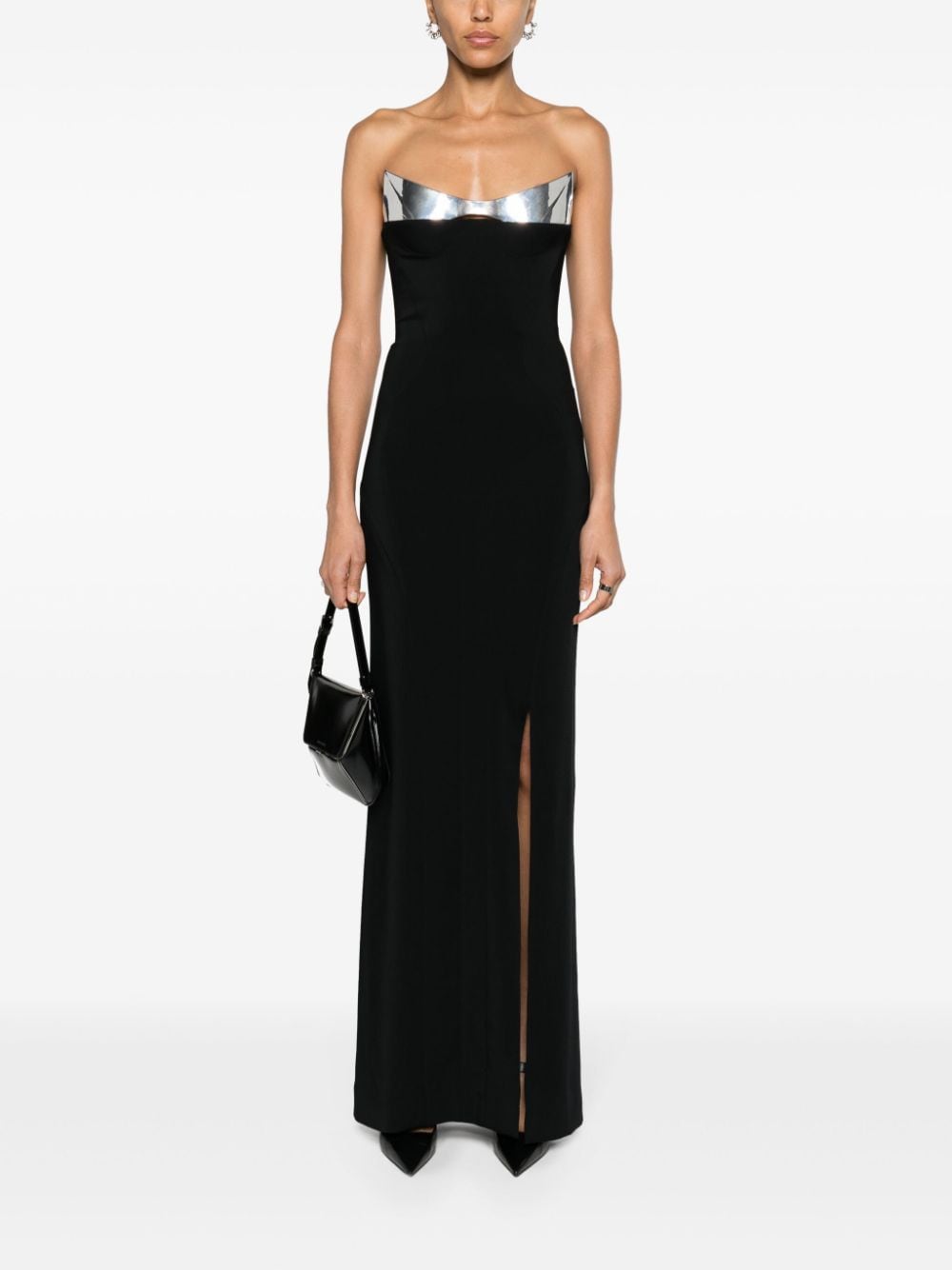 MUGLER Structured Strapless Maxi Dress