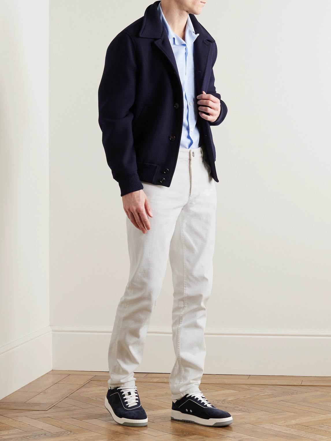 BRUNELLO CUCINELLI Slim-Fit Straight-Leg Logo-Embroidered Jeans