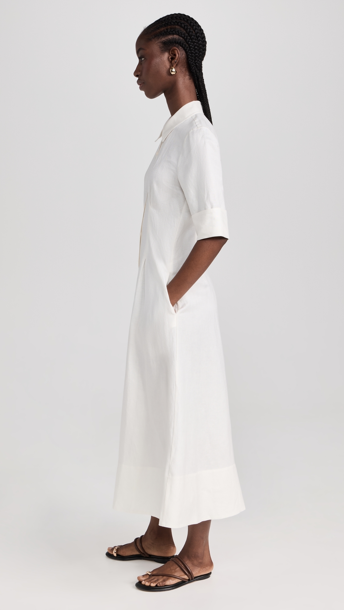SIMKHAI SIMKHAI Claudine Short Sleeve Shirt Dress