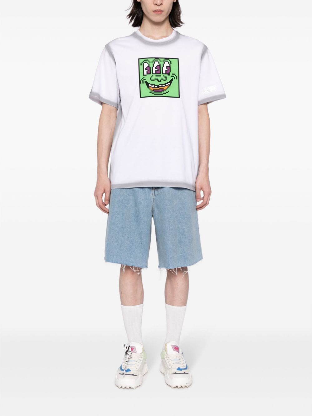 MOSTLY HEARD RARELY SEEN triple the eyes cotton t-shirt