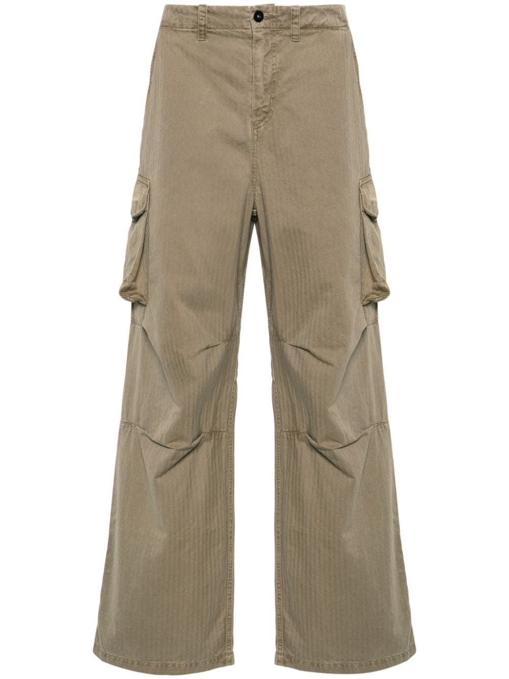 Our Legacy Mount Cotton Cargo Pants - Uniform Olive Herringbone
