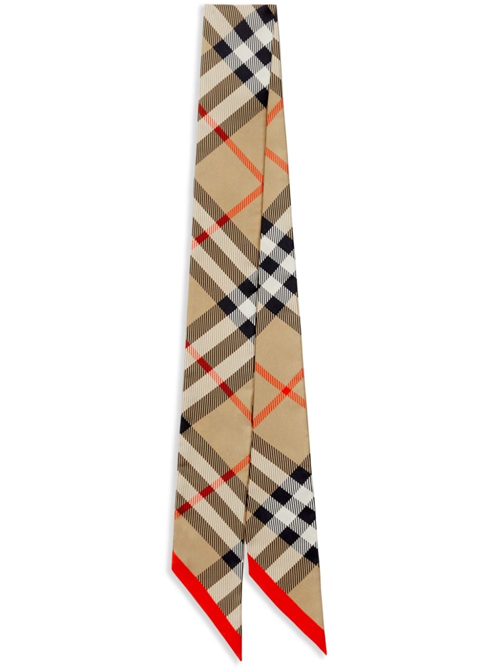 BURBERRY check-pattern silk scarf