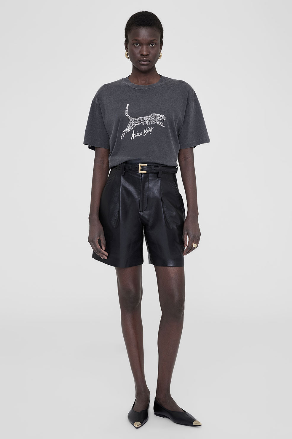 Anine Bing Walker Tee Spotted - Leopard | Editorialist