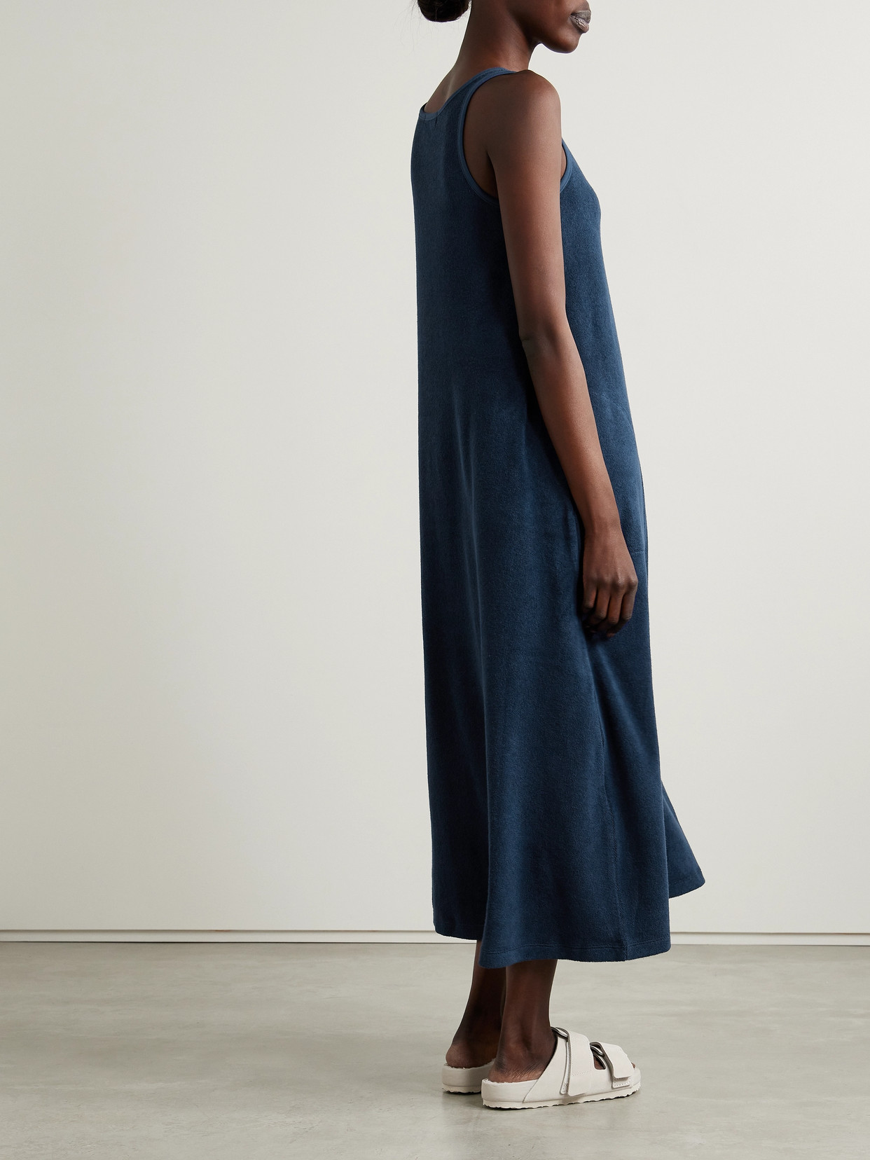 Suzie Kondi Alpha Cotton-Blend Terry Maxi Dress In Blue - 51% Off