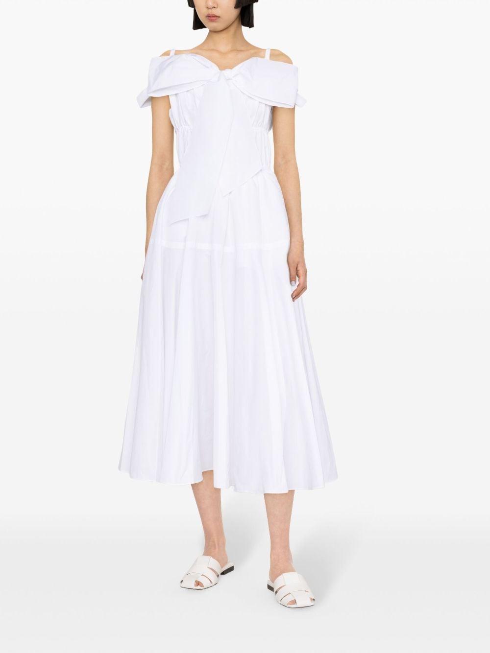PATOU Patou Bow-Detail Cocktail Midi Dress