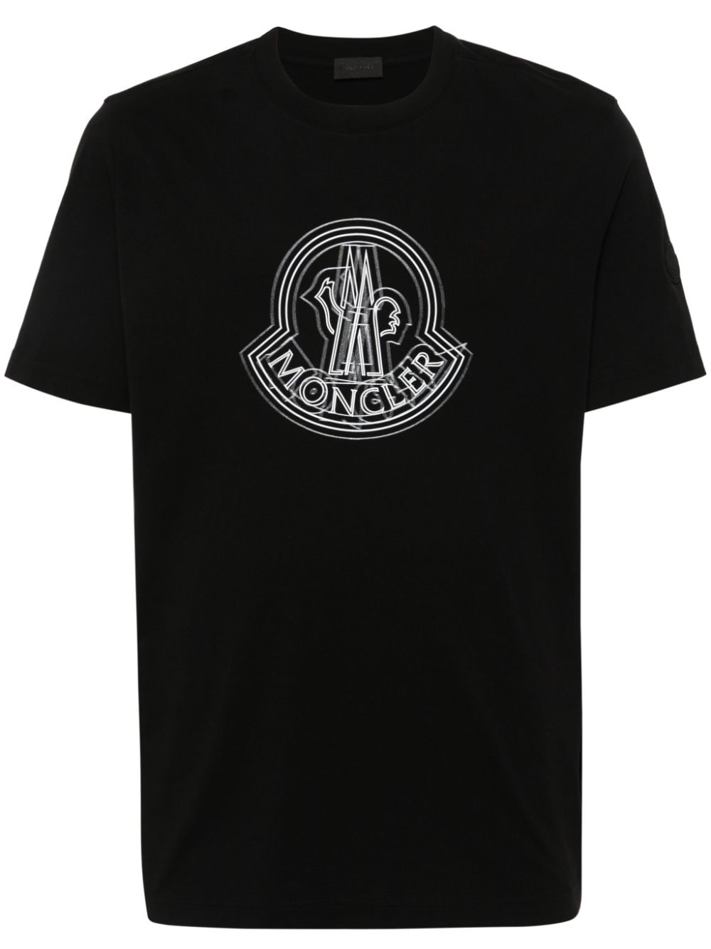 Moncler Logo-Print Cotton T-Shirt - Black | Editorialist