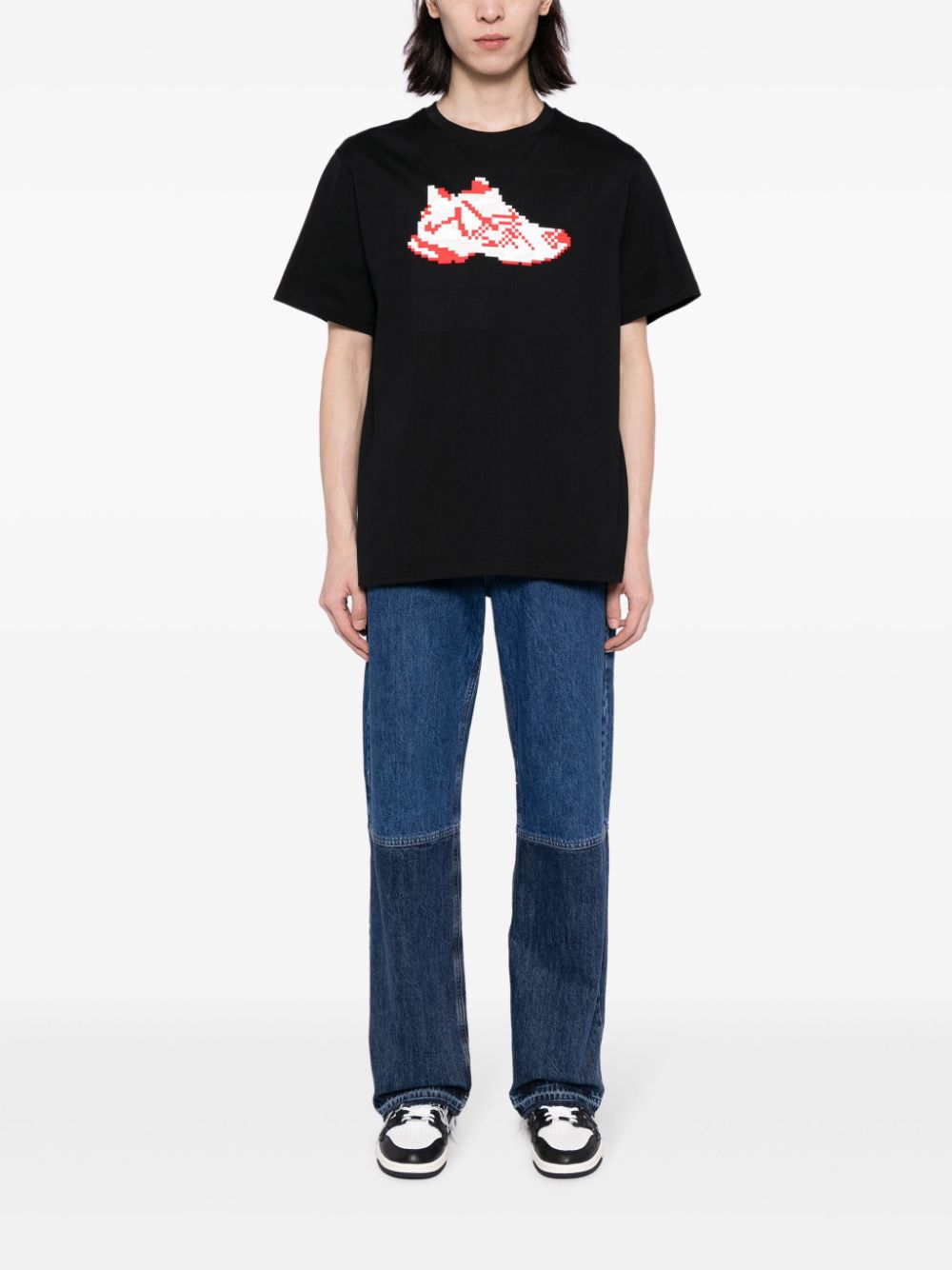 MOSTLY HEARD RARELY SEEN red runner cotton t-shirt