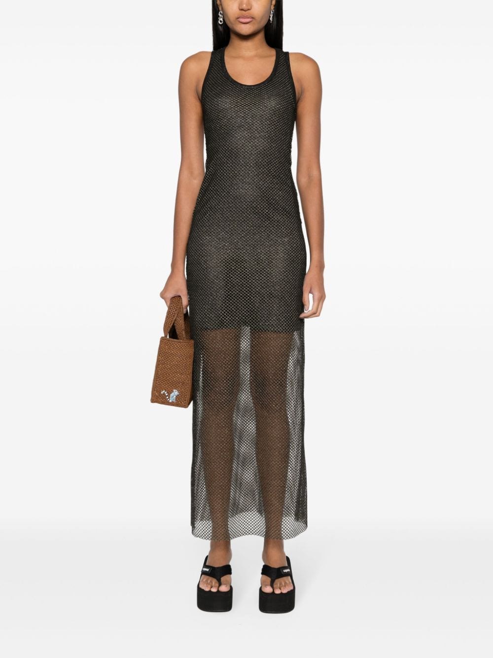 PALM ANGELS Palm Angels Mesh Maxi Dress