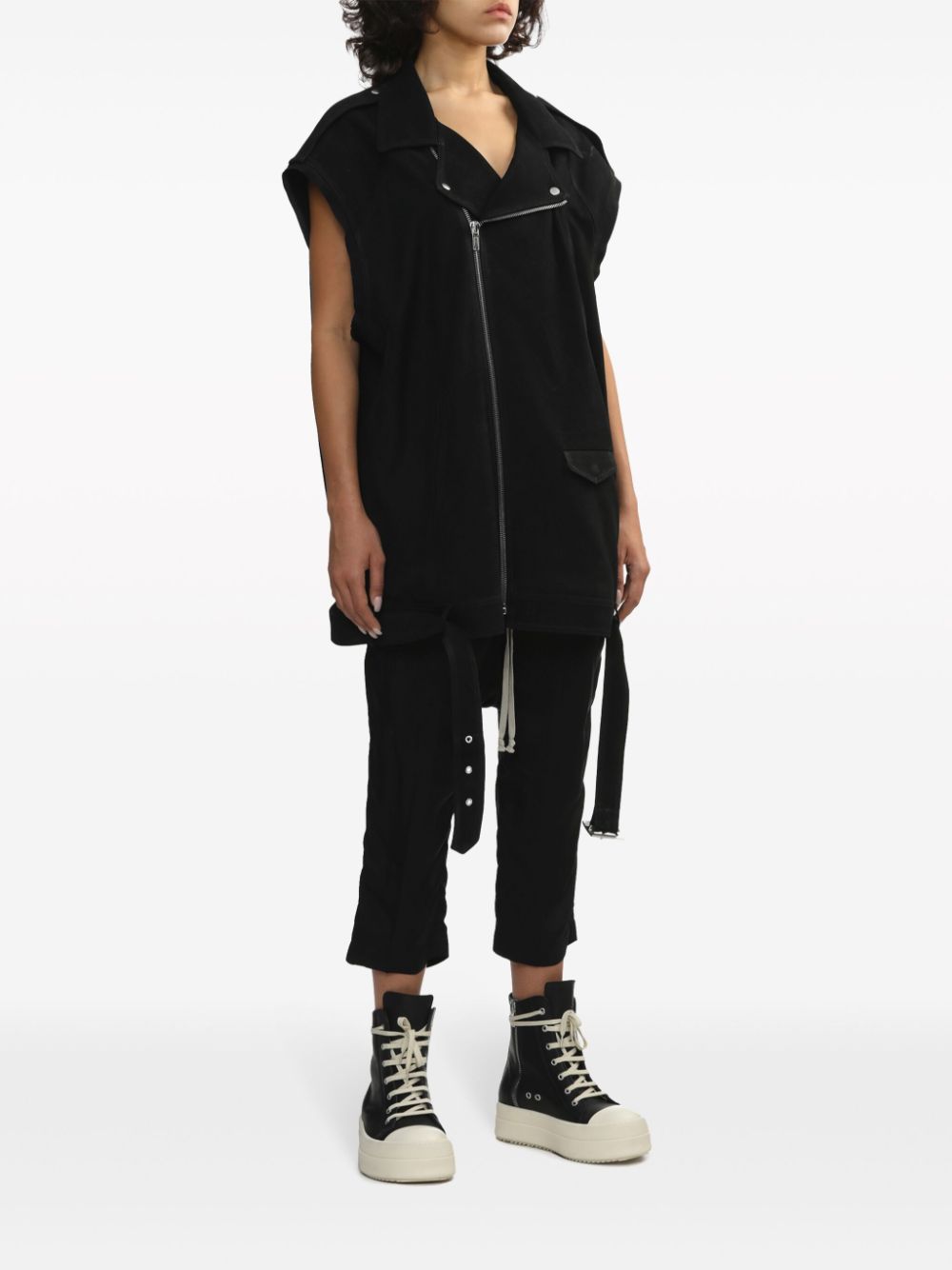 RICK OWENS Rick Owens Leather Biker Vest
