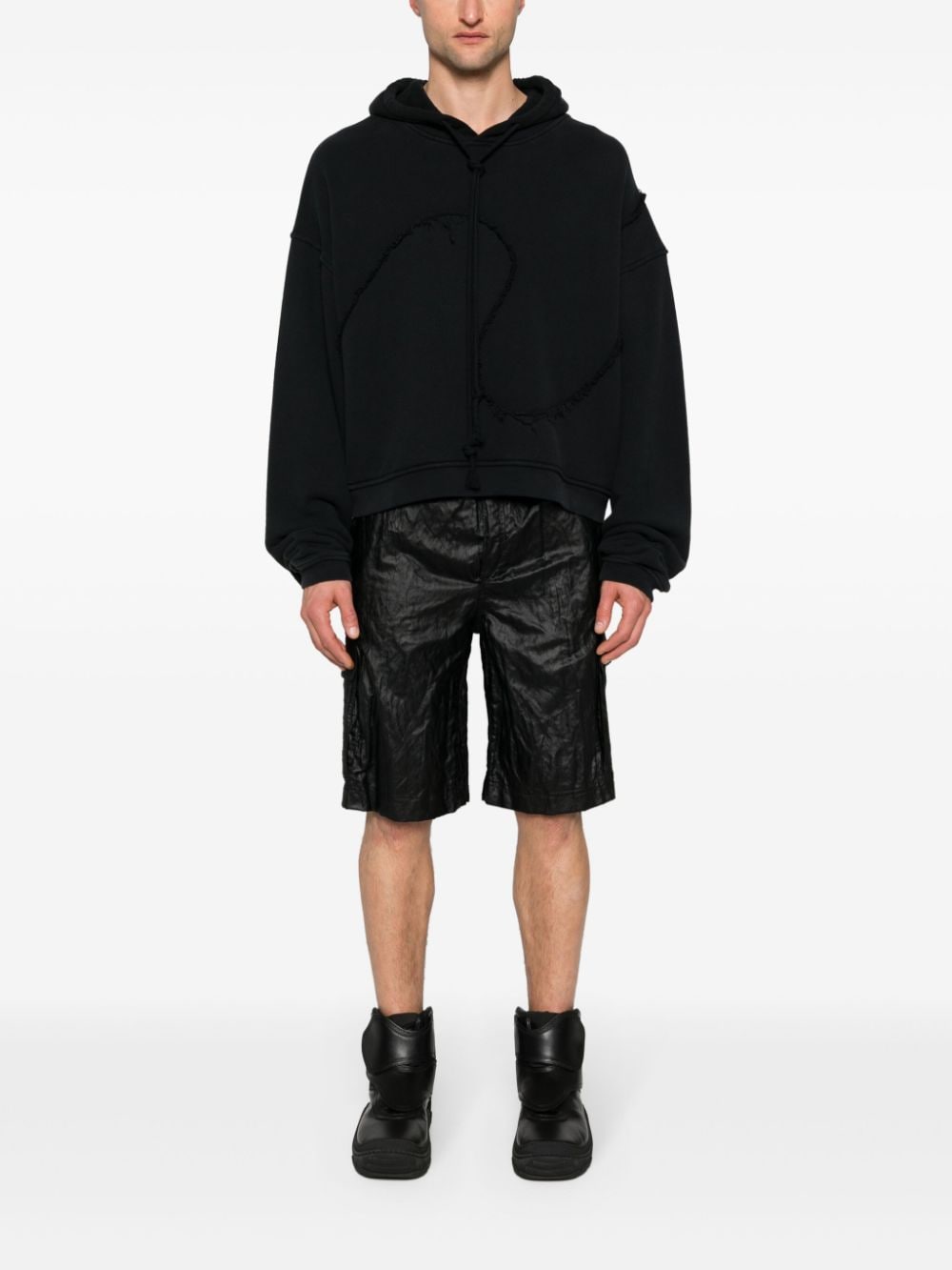 44 LABEL GROUP 44 LABEL GROUP Crinkled-Finish Cargo Shorts