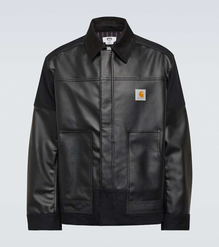 Junya Watanabe X Carhartt Faux Leather Jacket In Black - 30% Off