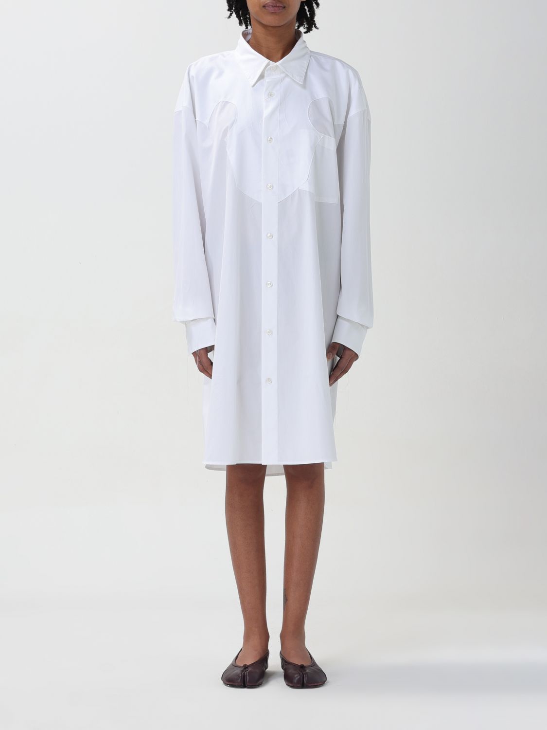 maison margiela oversized shirt dress Maison Margiela Oversized Shirt Dress In Blue