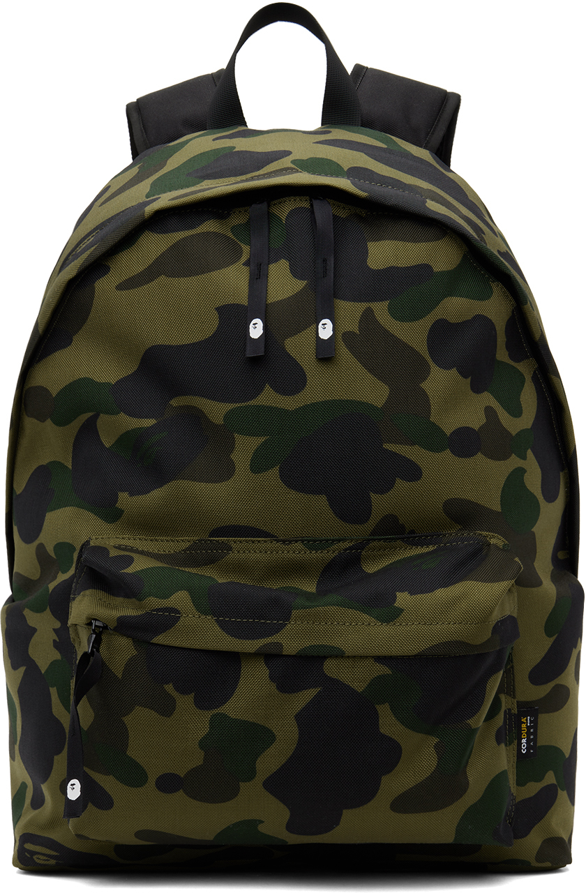 Bape Khaki 1st Camo Cordura Day Backpack Green Editorialist