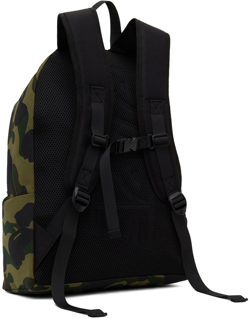 A Bathing Ape Khaki 1st Camo Cordura Day Backpack - Green