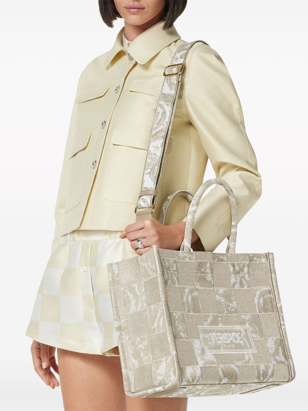 VERSACE Athena Barocco-Jacquard Tote Bag