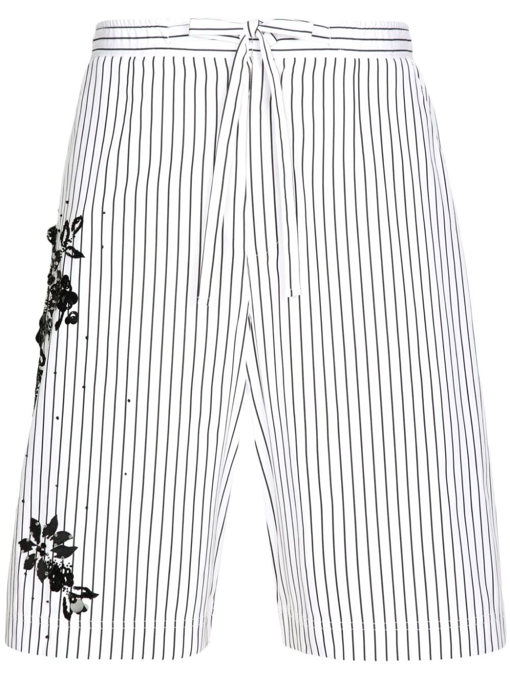 DOLCE & GABBANA Floral Striped Bermuda Shorts