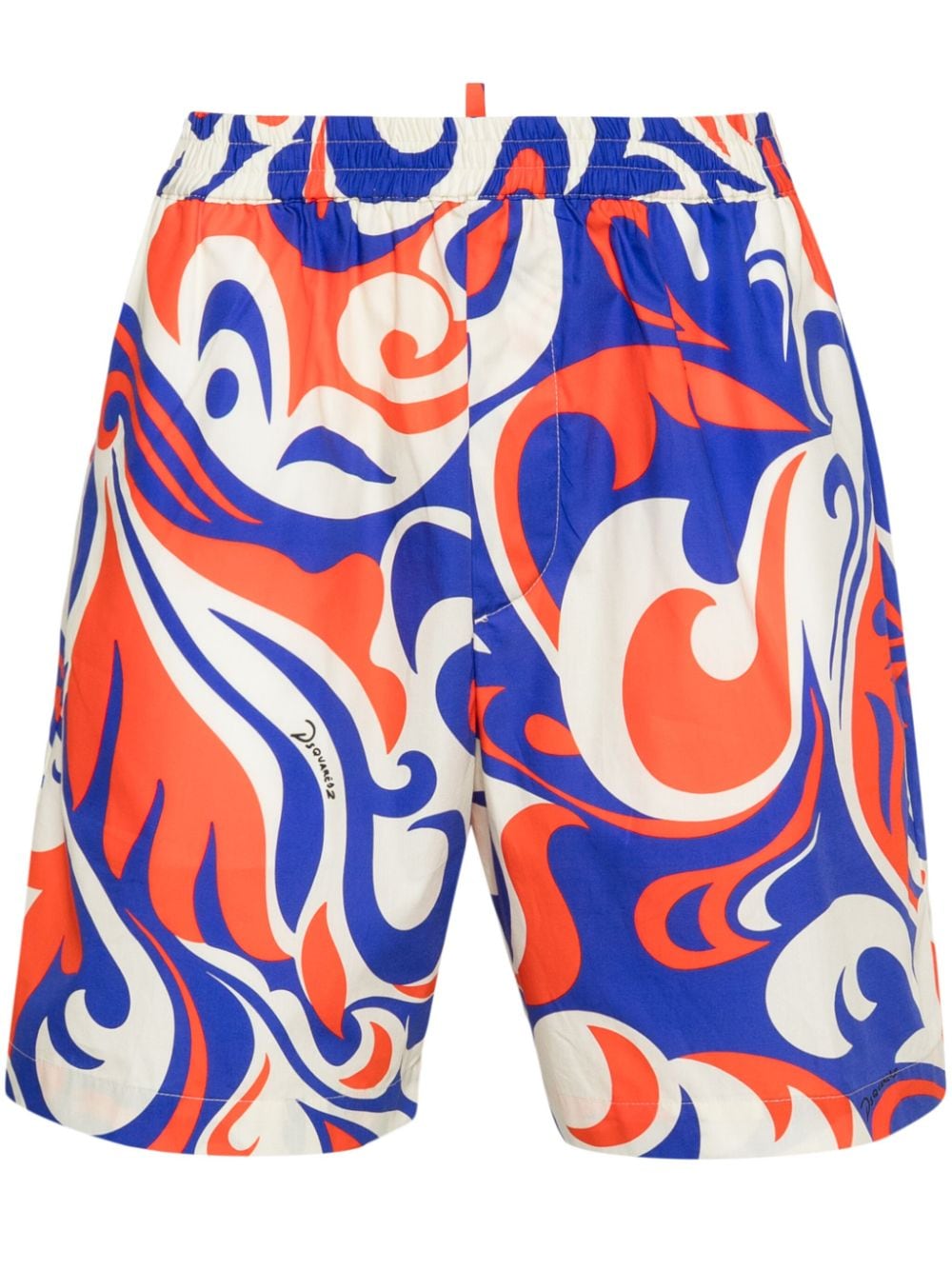 DSQUARED2 Dsquared2 Palms Beach Waves Cotton Shorts