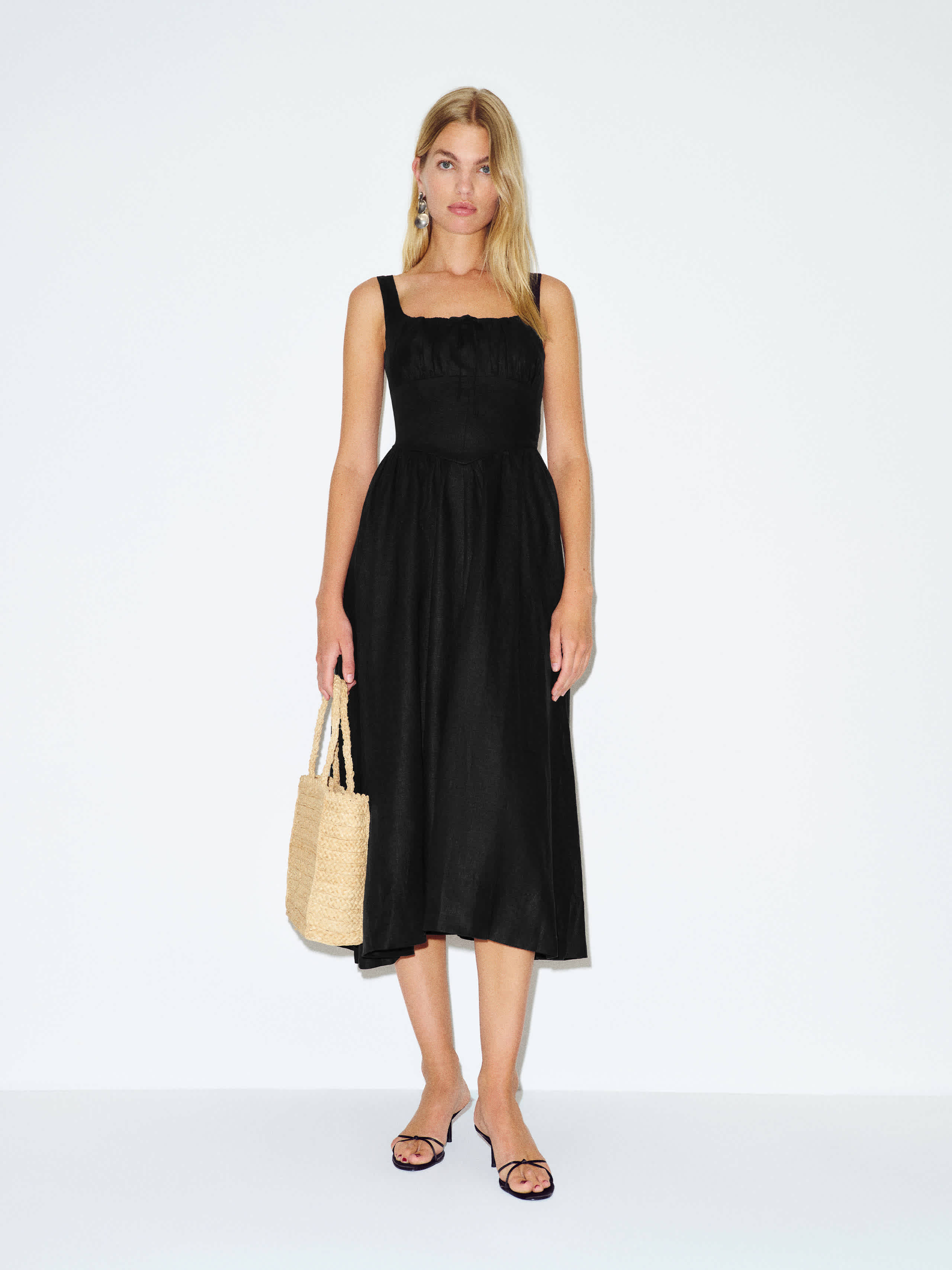 Reformation Balia Linen Dress - Ivory | Editorialist