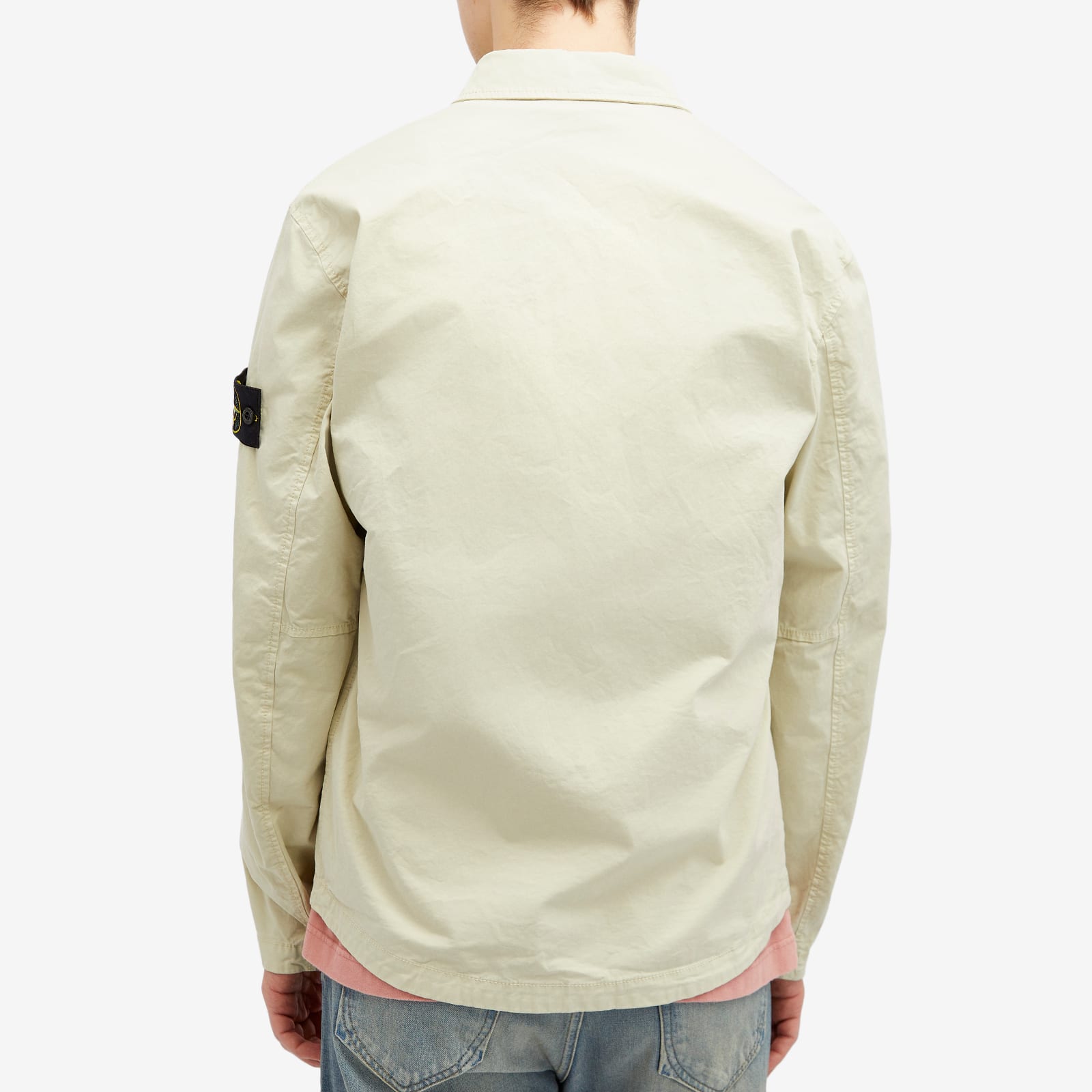 Stone Island Supima Cotton Twill Stretch-Tc Zip Shirt Jacket In