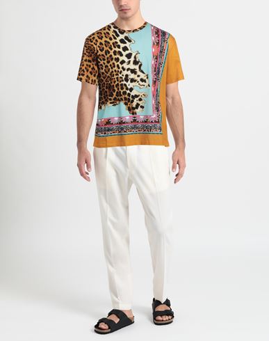 JUST CAVALLI man t-shirt marigold size m cotton