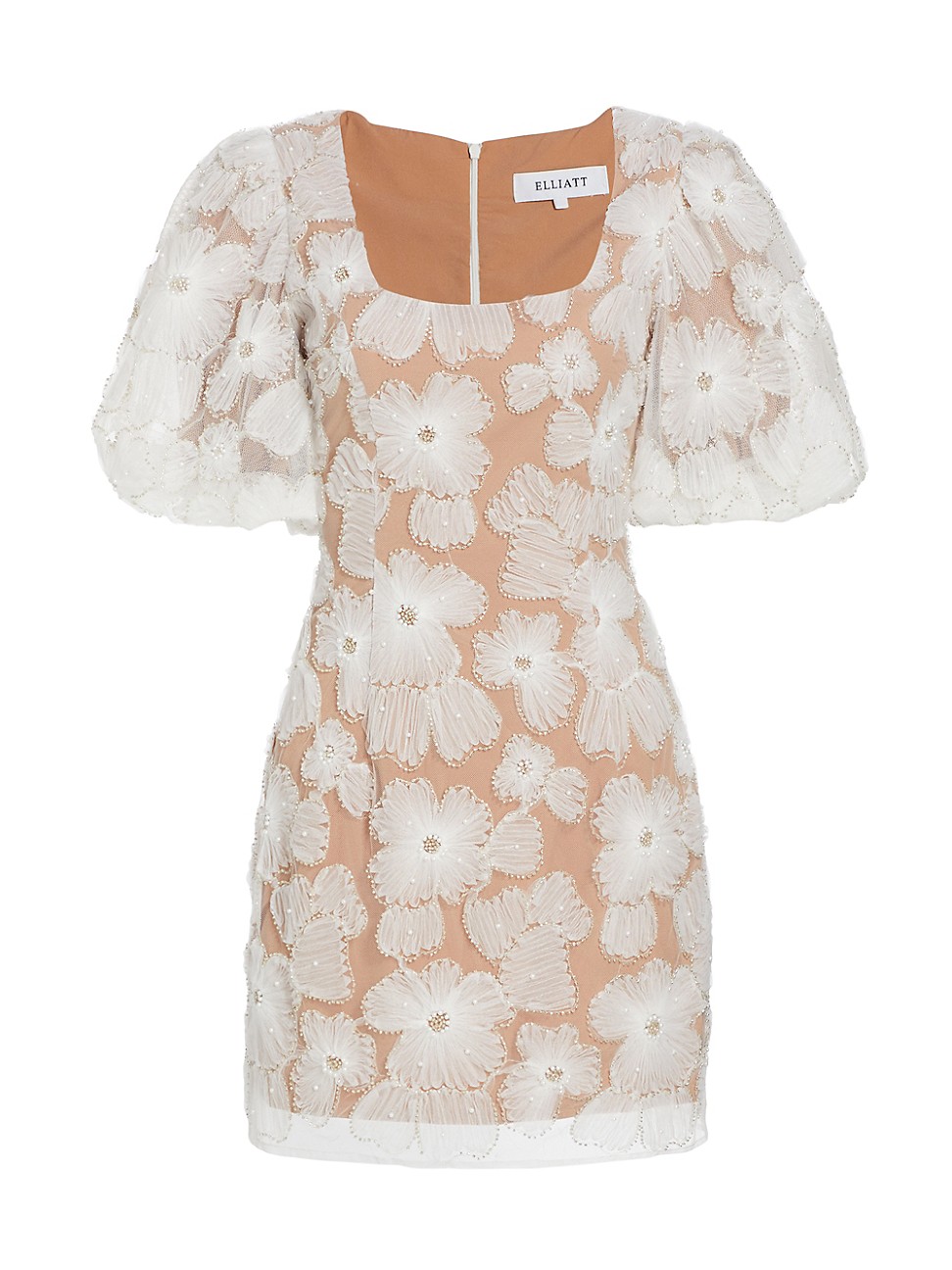 Elliatt The New Bride Bellamy Embellished Mesh Minidress In White - 30% Off  | Editorialist