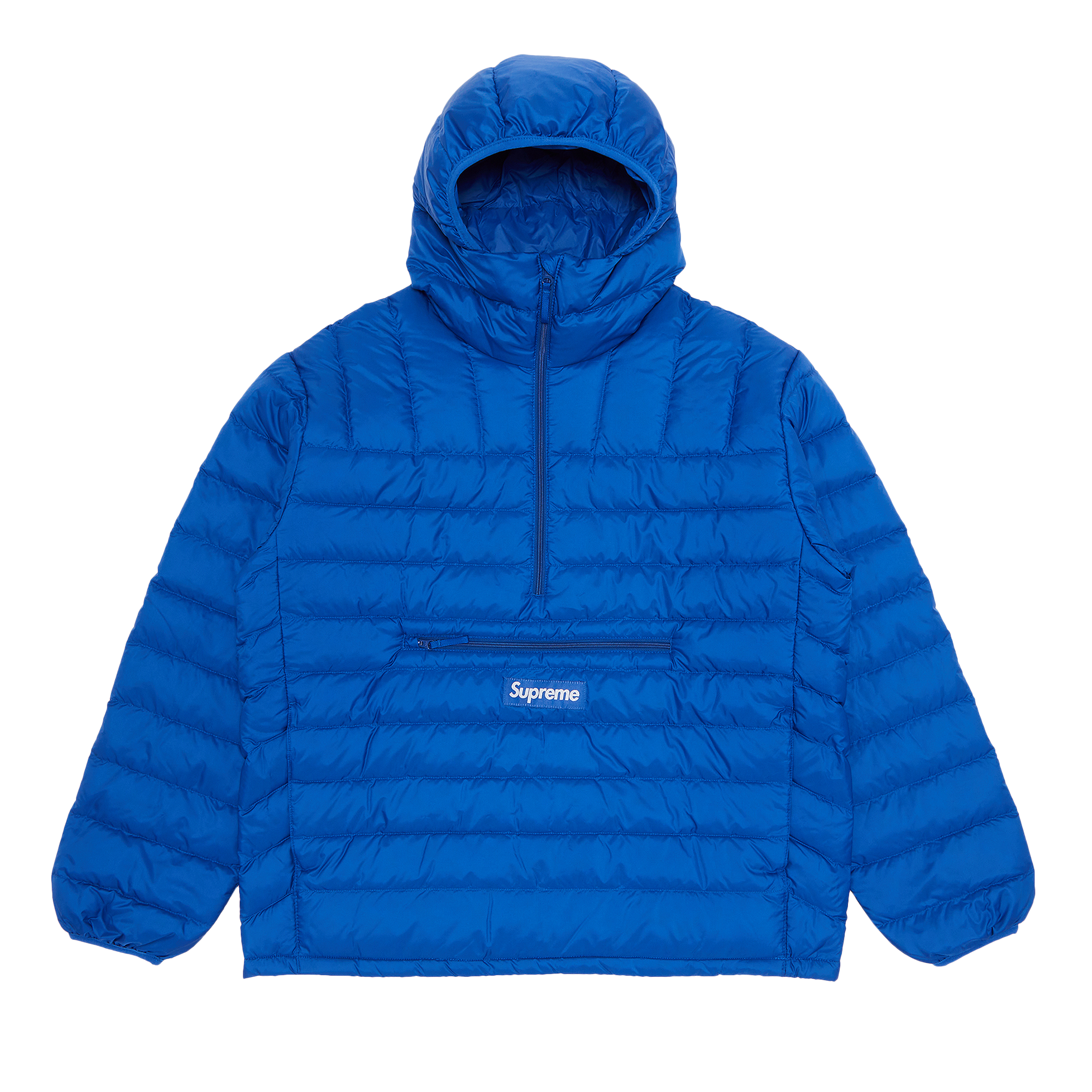 Supreme Micro Down Half Zip Hooded Pullover - Blue | Editorialist