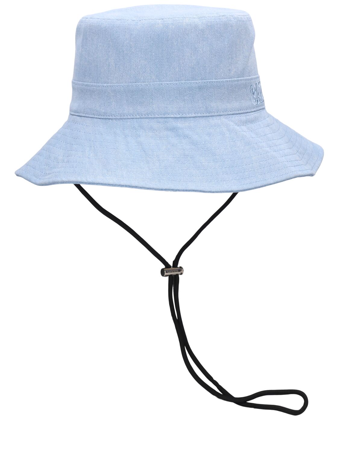 Ganni Fisherman Denim Bucket Hat In Blue - 65% Off | Editorialist